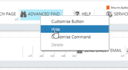 Tip #924: Removing the dashboard advanced find button - Power Platform & Dynamics CRM Tip Of The Day