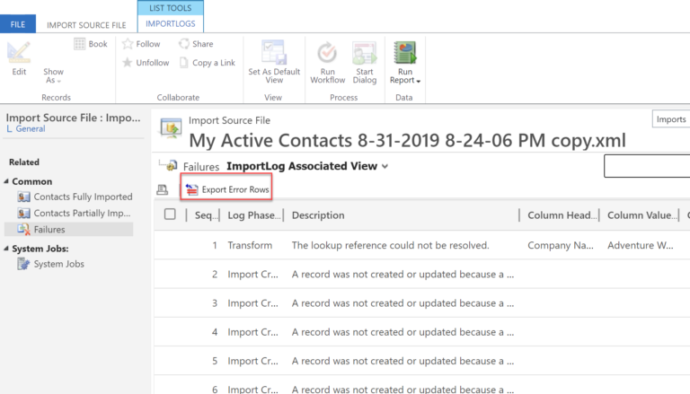 Tip #1304: Why can't I export my failures? - Power Platform & Dynamics CRM Tip Of The Day