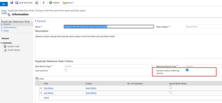 Tip 1400 Excluding Inactive Records From Duplicate Detection Power Platform And Dynamics Crm 